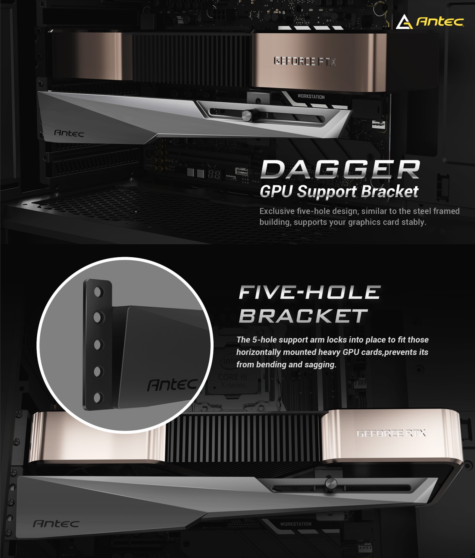 Antec GPU Holder Dagger White