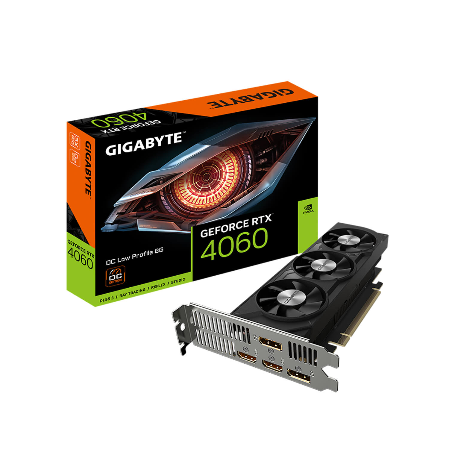 Gigabyte RTX 4060 (DLSS 3) GV-N4060OC-8GL Low Profile Gigabyte RTX 4060 (DLSS 3) GV-N4060OC-8GL Low Profile